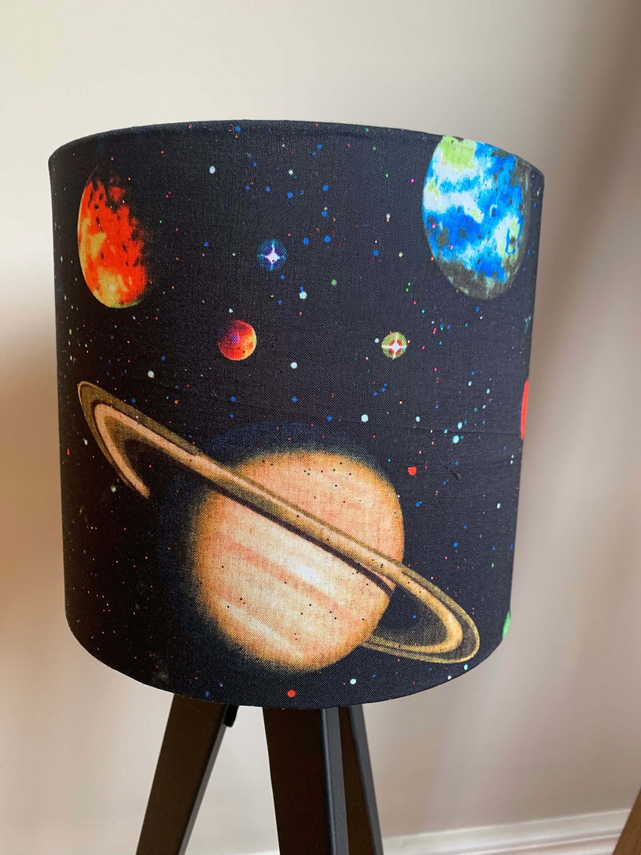 Glow in the Dark Sparkling Space Lampshade – The Lampshade Jungle